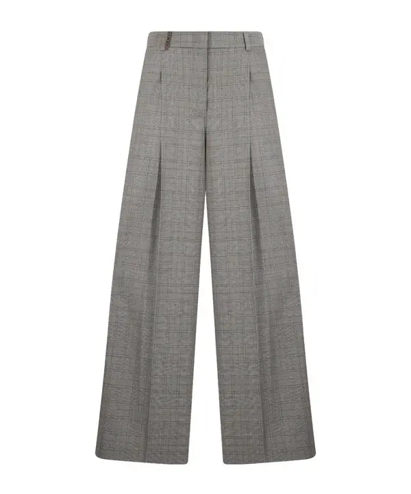 Peserico Pleated Wide-leg Pants - Gray