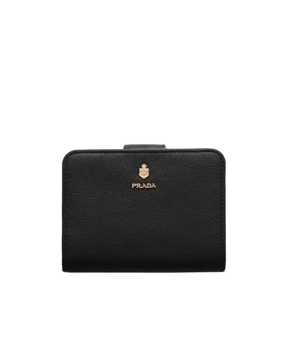 Prada Small Leather Wallet - Black