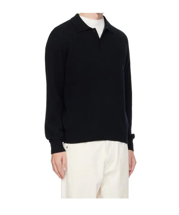 LISA YANG Rufus Knitted Polo Top