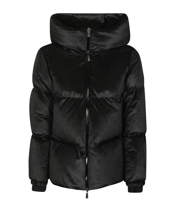 Herno Short Hooded Down Jacket - Black