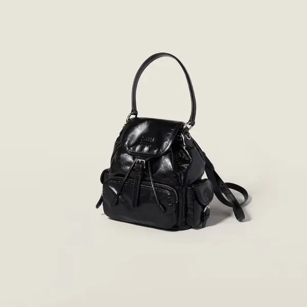 Miu Miu Shiny Leather Backpack