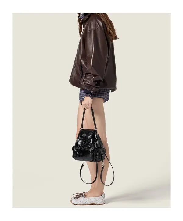 Miu Miu Shiny Leather Backpack