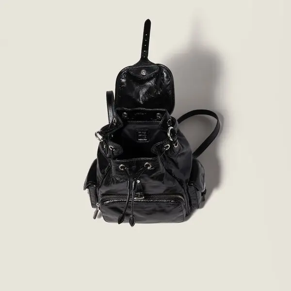 Miu Miu Shiny Leather Backpack