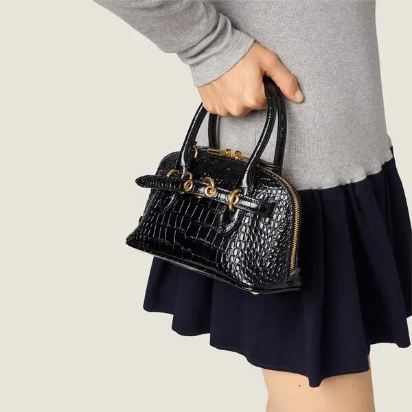Miu Miu Aventure Crocodile Embossed Calfskin Mini-bag