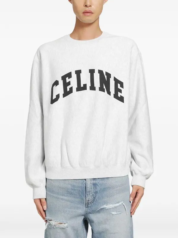 Celine Logo Cotton Sweatshirt - Multicolor