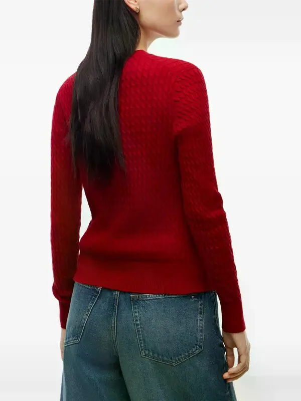 Tommy Hilfiger Cable-knit Logo-embroidered Sweater