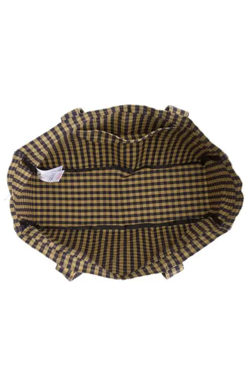 DAMSON MADDER Organic Cotton Gingham Canvas Tote