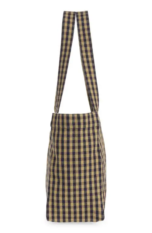 DAMSON MADDER Organic Cotton Gingham Canvas Tote