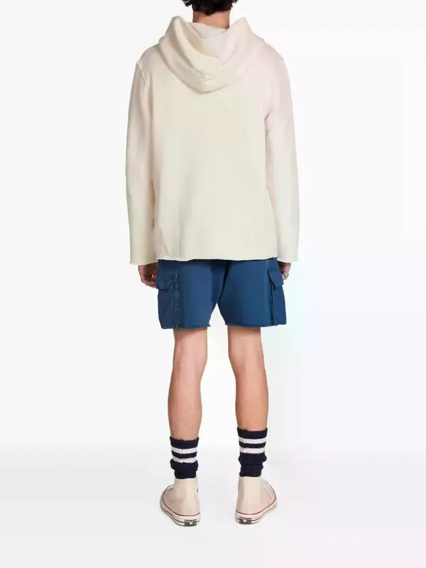 LES TIEN Raw-edge Zip-up Hoodie