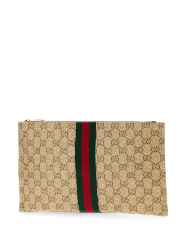 Gucci Web Detail Large Pouch