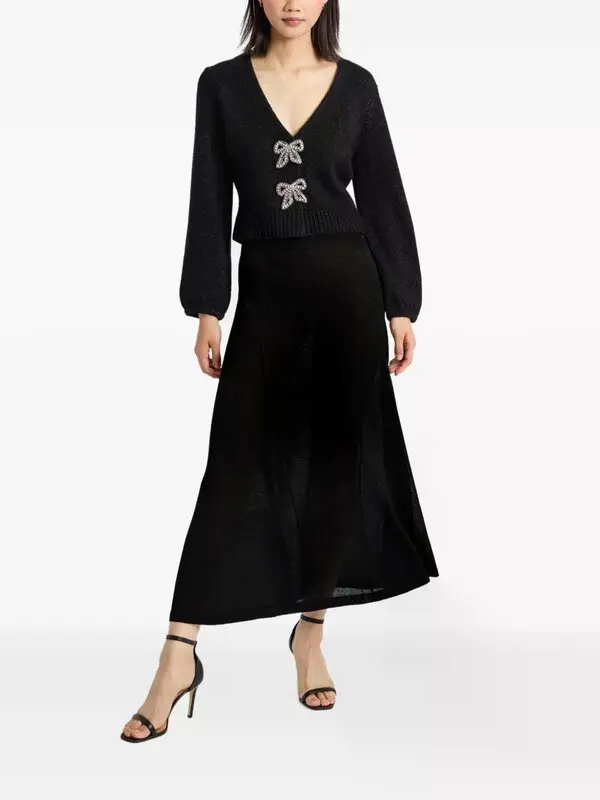 Chinti & Parker Embellished Bow-detail Cardigan