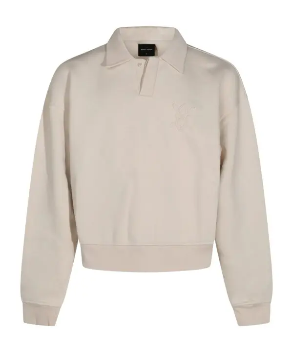 DAILY PAPER Embroidered Logo Polo-collar Sweatshirt