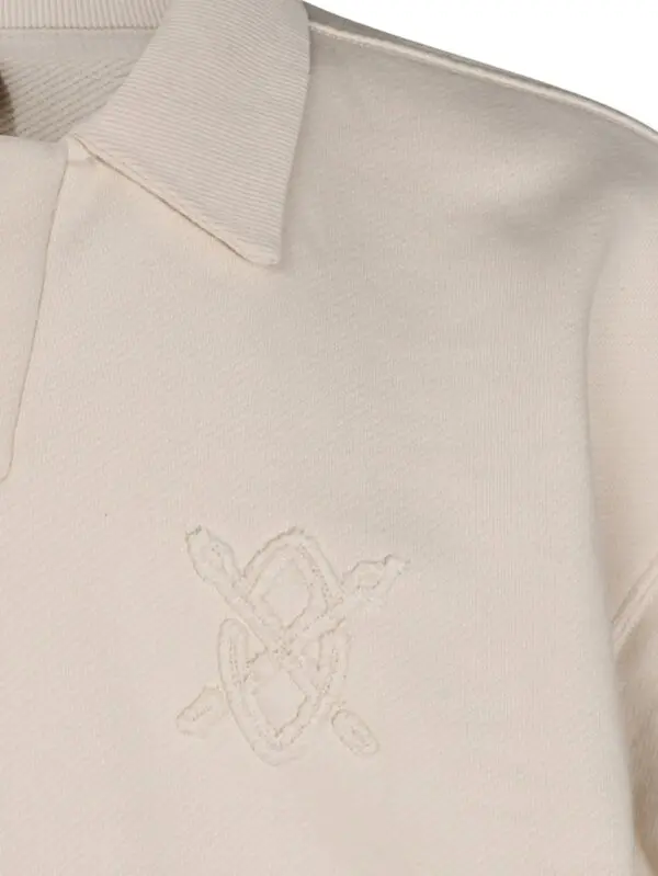 DAILY PAPER Embroidered Logo Polo-collar Sweatshirt