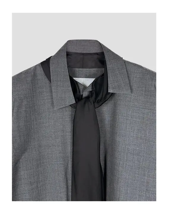 Sacai Pussy-bow Layered-detail Shirt