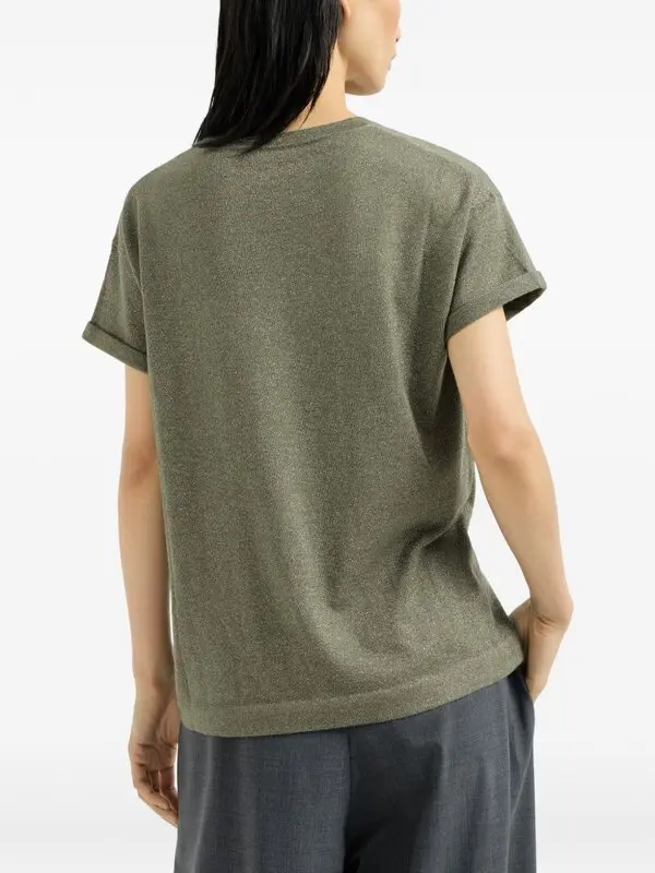 Brunello Cucinelli Cashmere Blend T-shirt - Multicolor