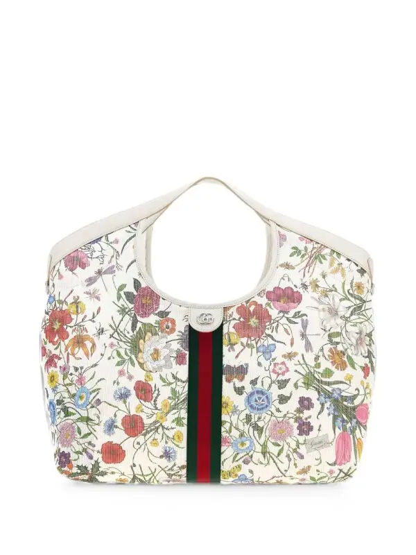 Gucci Giglio Flora Print Large Tote - Multicolor