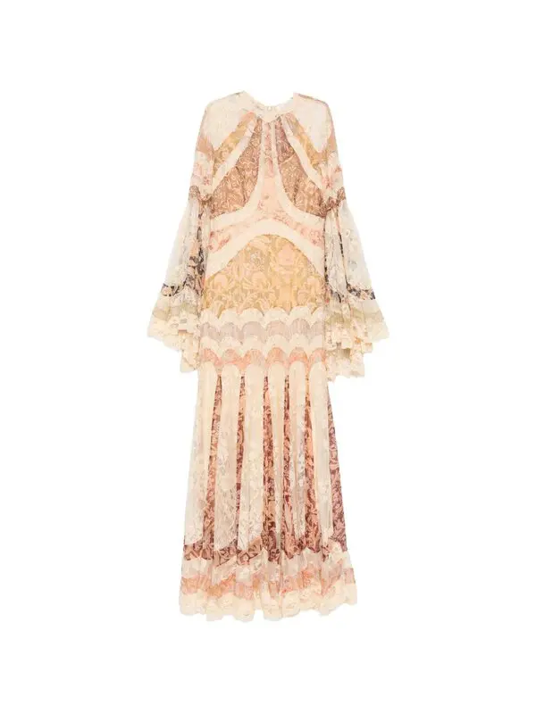 Zimmermann Valiant Printed Silk Long Dress - Multicolor