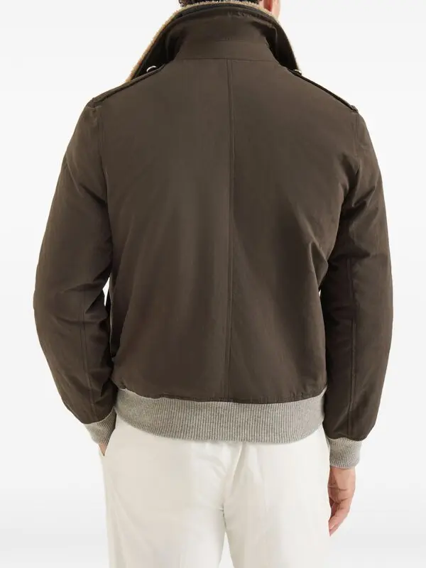 Brunello Cucinelli Cotton Blend Bomber Jacket