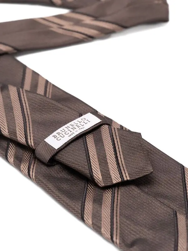 Brunello Cucinelli Striped Silk Tie - Multicolor