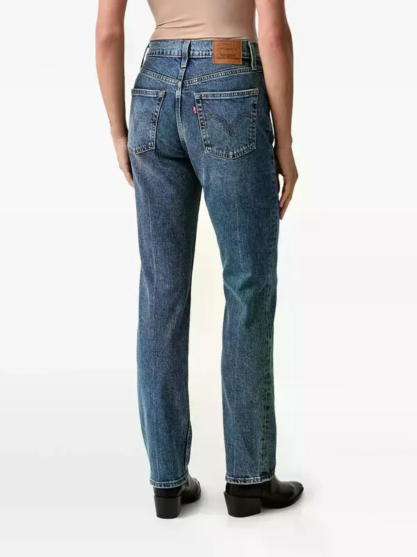 LEVI'S Ribcage Faded Straight-leg Jeans
