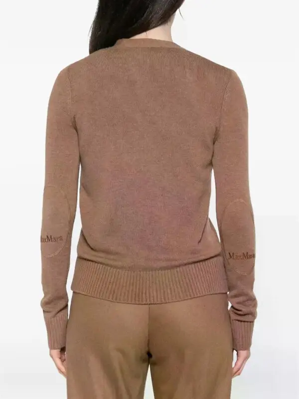 Max Mara Logo-embroidered V-neck Cardigan