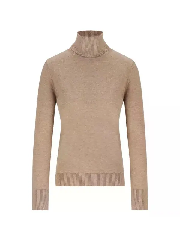 Max Mara Elbow-patch Roll-neck Sweater - Brown