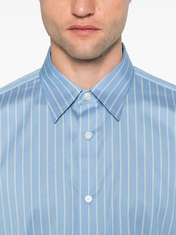 Auralee Cotton And Silk Striped Shirt - Multicolor