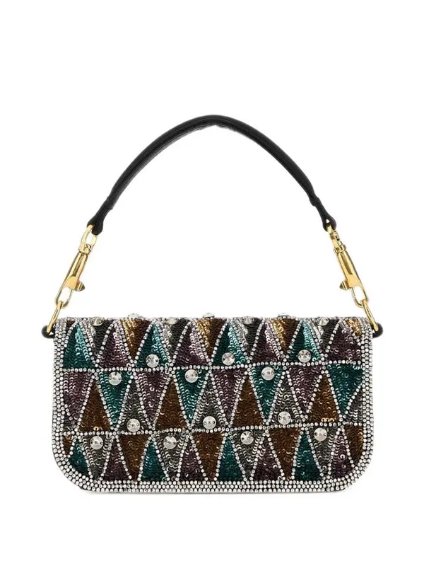 Valentino Garavani Locò Embroidered Small Shoulder Bag