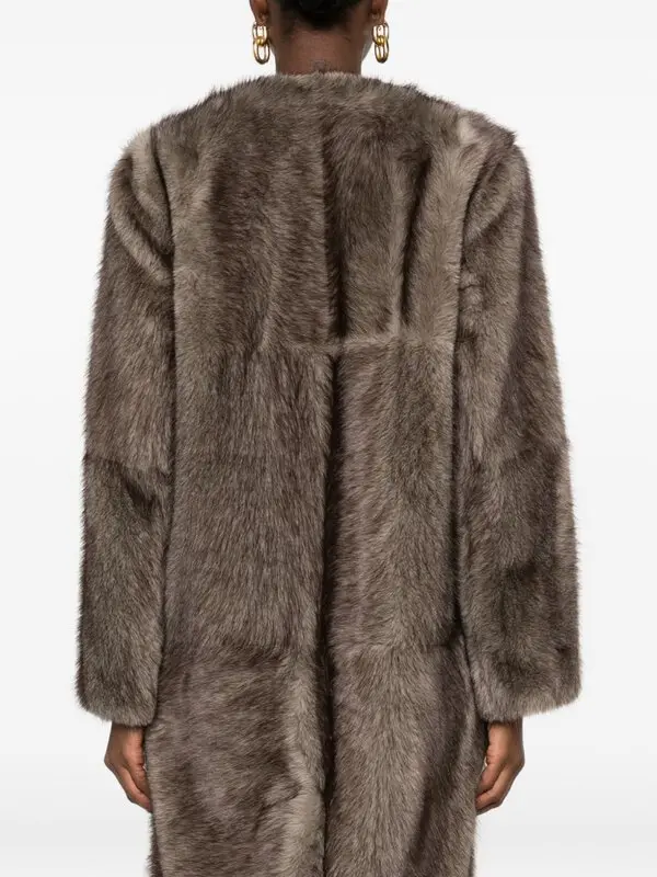 STAND STUDIO Hilma Faux Fur Long Coat