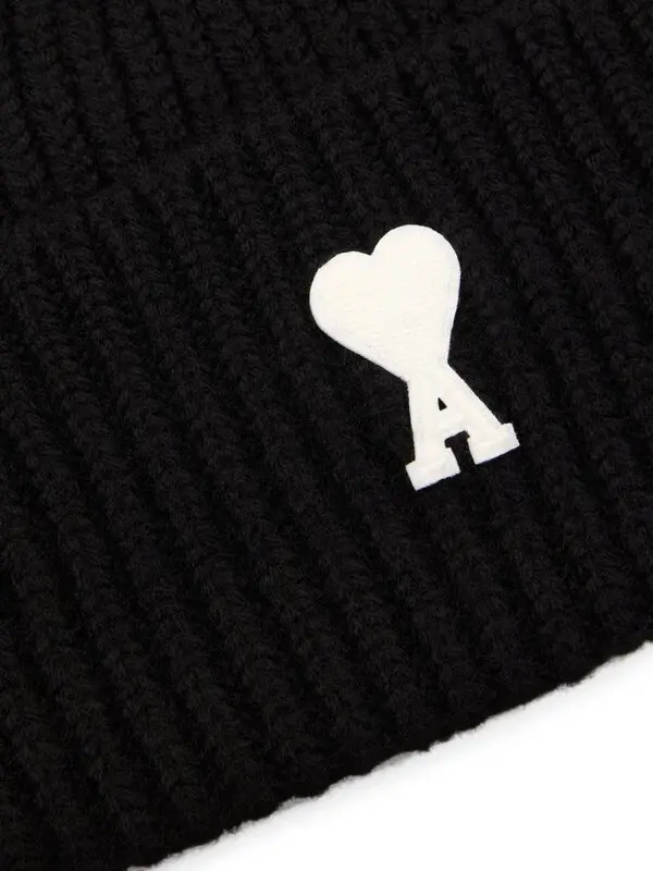 AMI Paris De Coeur Wool Beanie