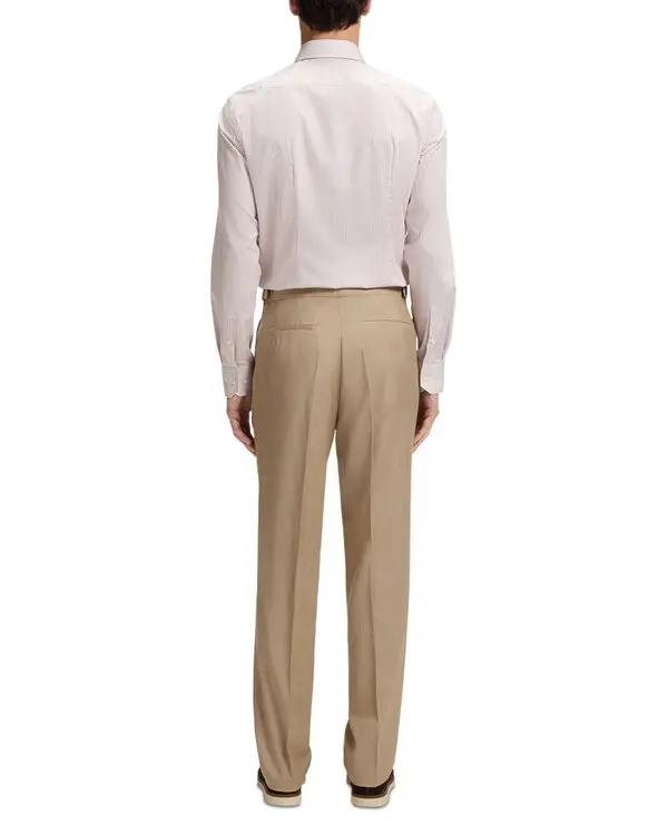 BOSS H-perino Wool Tapered Fit Pleat Pants