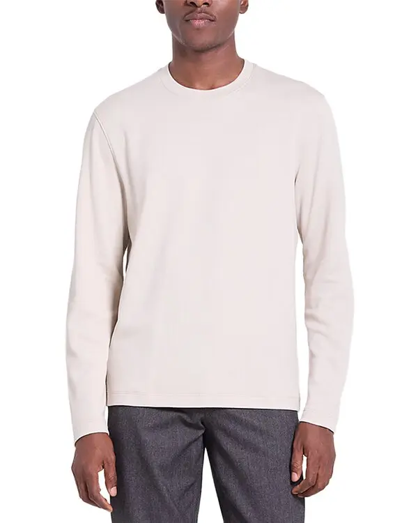 Theory Delroy Jacquard Long Sleeve Tee - Silverstone
