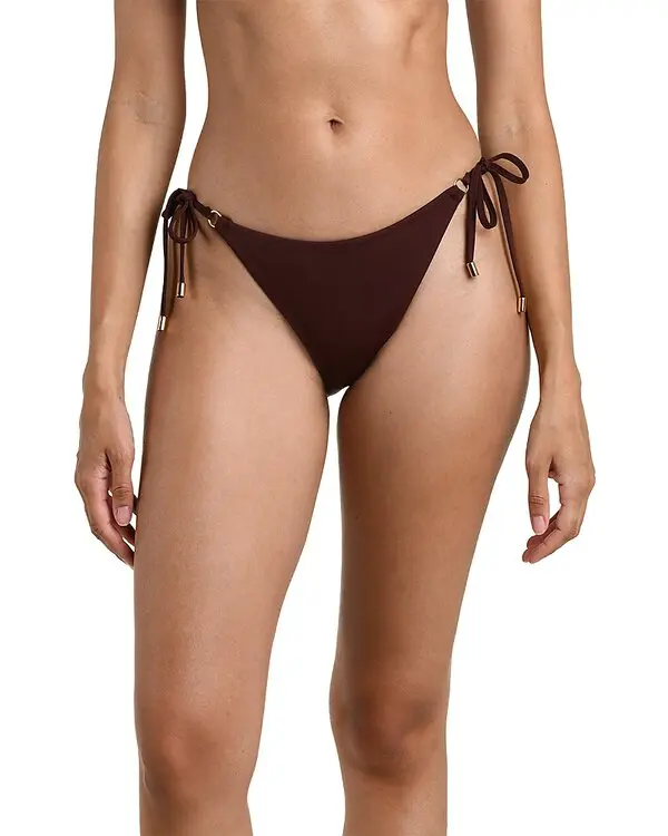 La Blanca Island Goddess Side Tie Bikini Bottom - Java