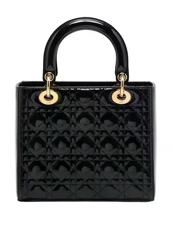 Dior 2000-2026 Medium Patent Cannage Lady Satchel