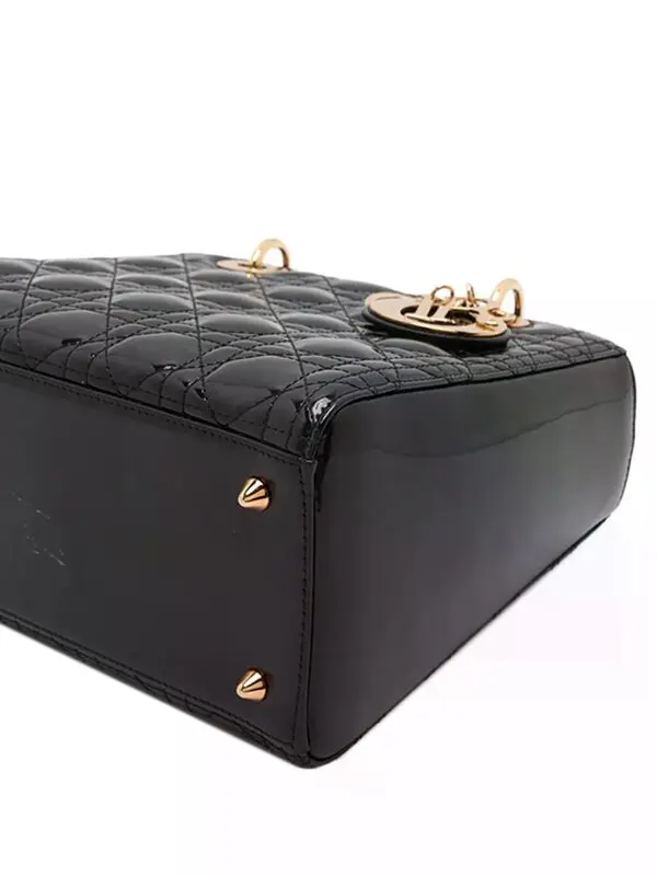 Dior 2000-2026 Medium Patent Cannage Lady Satchel