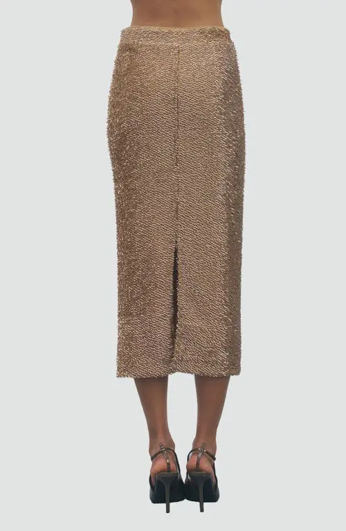 MAUDE CLUB Patricia Beaded Midi Skirt