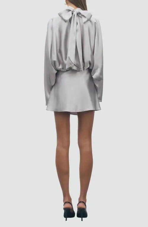 MAUDE CLUB Bellucci Mock Neck Minidress