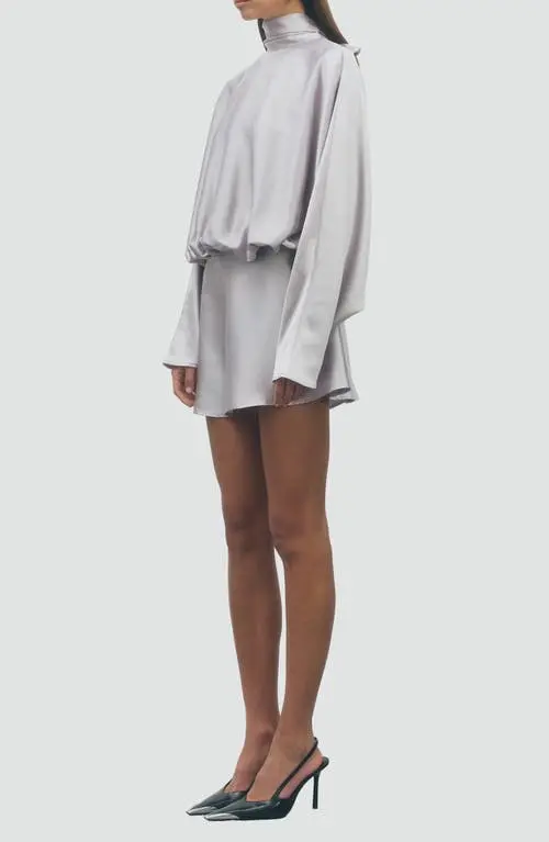 MAUDE CLUB Bellucci Mock Neck Minidress