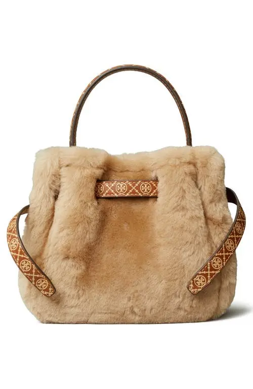 Tory Burch Romy Shearling Mini Bucket Bag