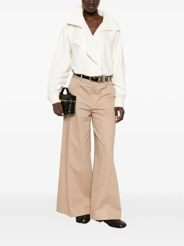 Celine Cotton Wide-leg Trousers