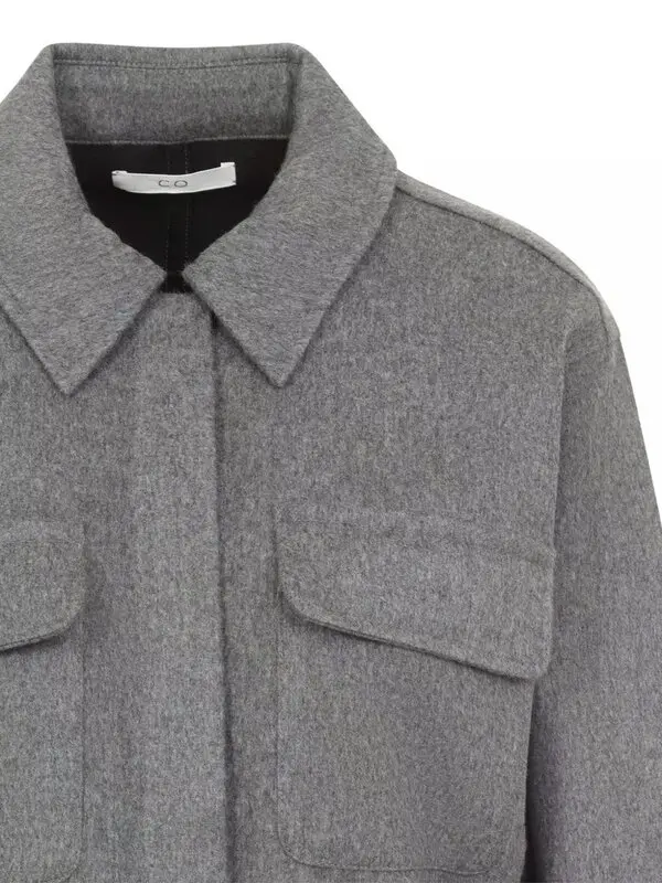 Co Belted Multi-pocket Jacket - Grey