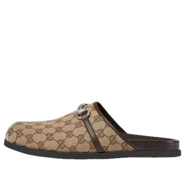 Gucci Horsebit Mules 'beige Ebony - Beige/ebony