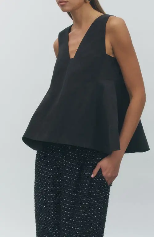 MAUDE CLUB Tory Peplum Cotton Top