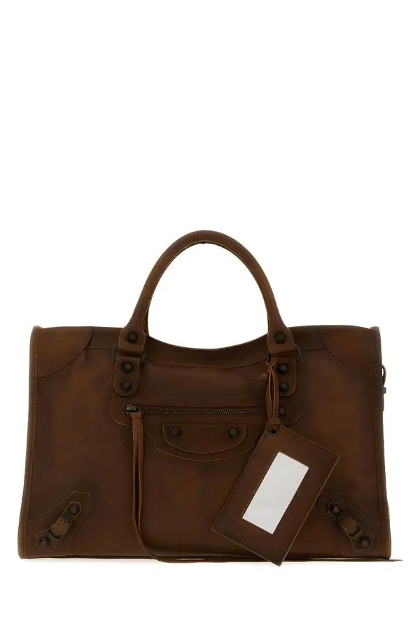 Balenciaga Leather Medium Le City Handbag - Brown