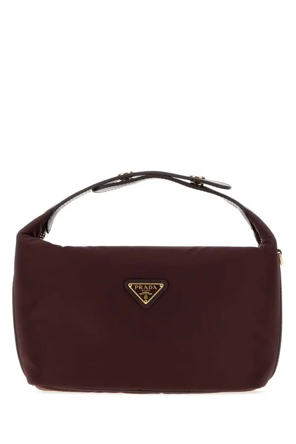 Prada Dark Re-nylon Mini Cherie Handbag - Brown