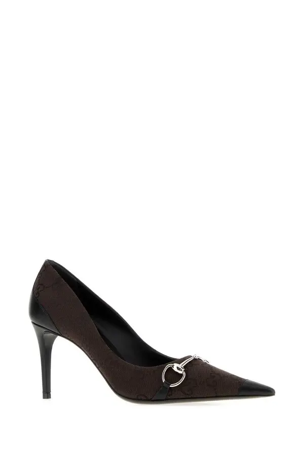 Gucci Gg Fabric Donna Pumps - Brown