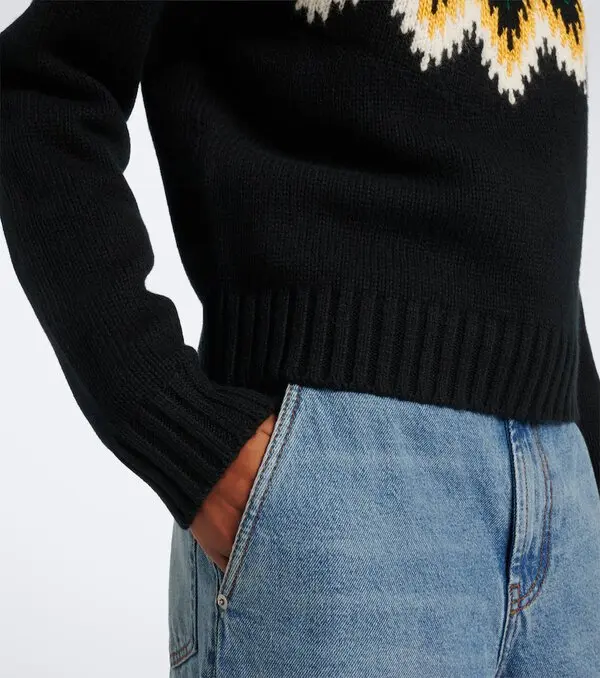 Polo Ralph Lauren Crochet Wool And Cotton Sweater