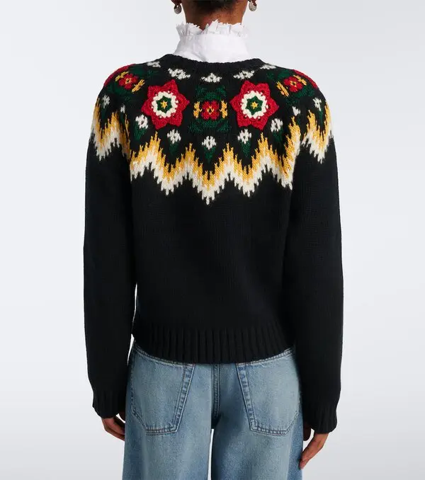 Polo Ralph Lauren Crochet Wool And Cotton Sweater