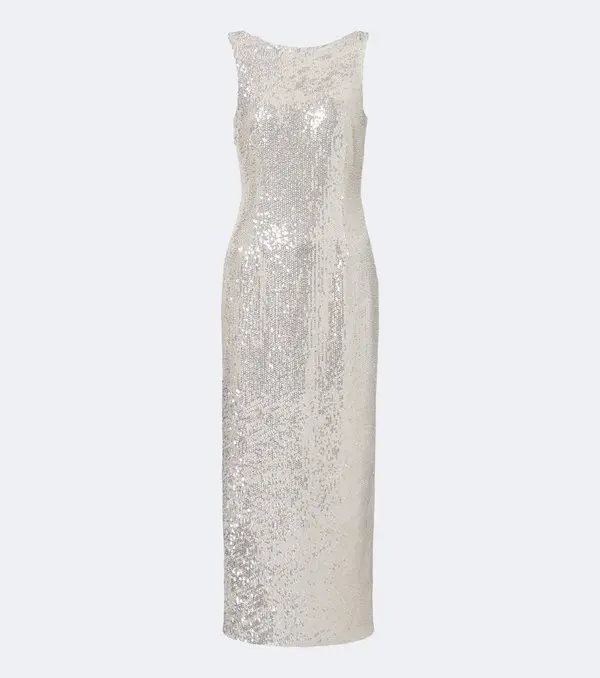 Magda Butrym Sequined Cocktail Dress - Silver