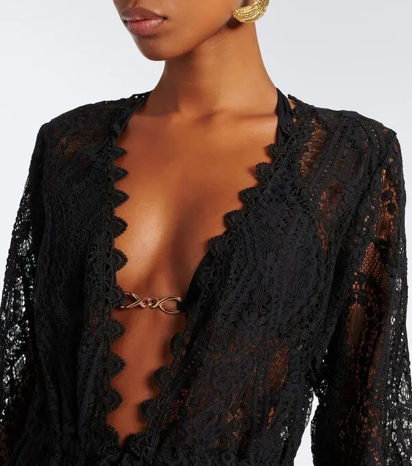 Melissa Odabash Naia Cotton-blend Lace Beach Cover-up - Black